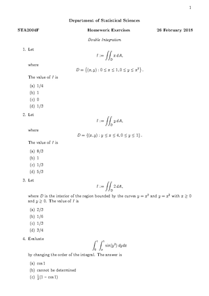 Tutorial 1Solutions - STA2004F - UCT - Studocu