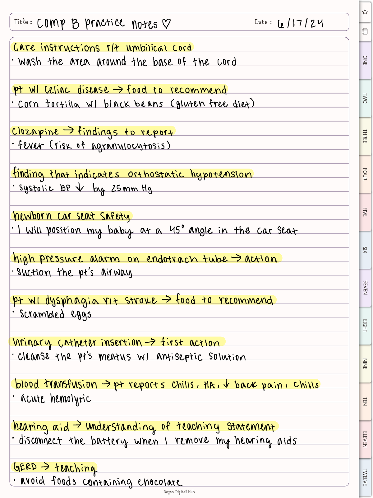 Comp B - comp B study guide for ATI - ONE TWO THREE FOUR FIVE SIX SEVEN ...