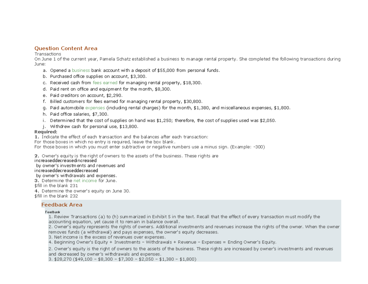 Ch1a - Chapter 1a CenageNow - eBook Show Me How Question Content Area ...