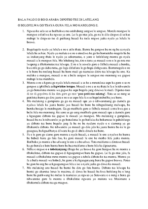 Bgcse Setswana Revion Notes Final - B. G. C. S. E SETSWANA REVISION ...