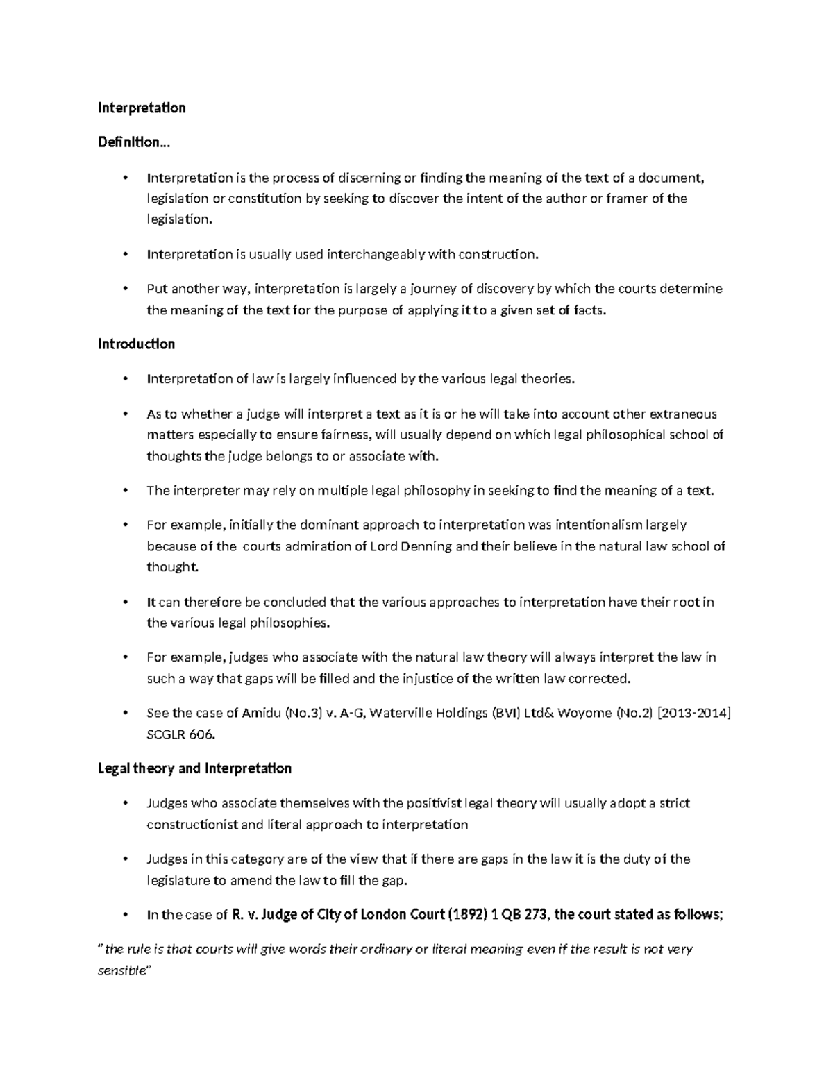 Legal system Interpretation - Interpretation Definition ...