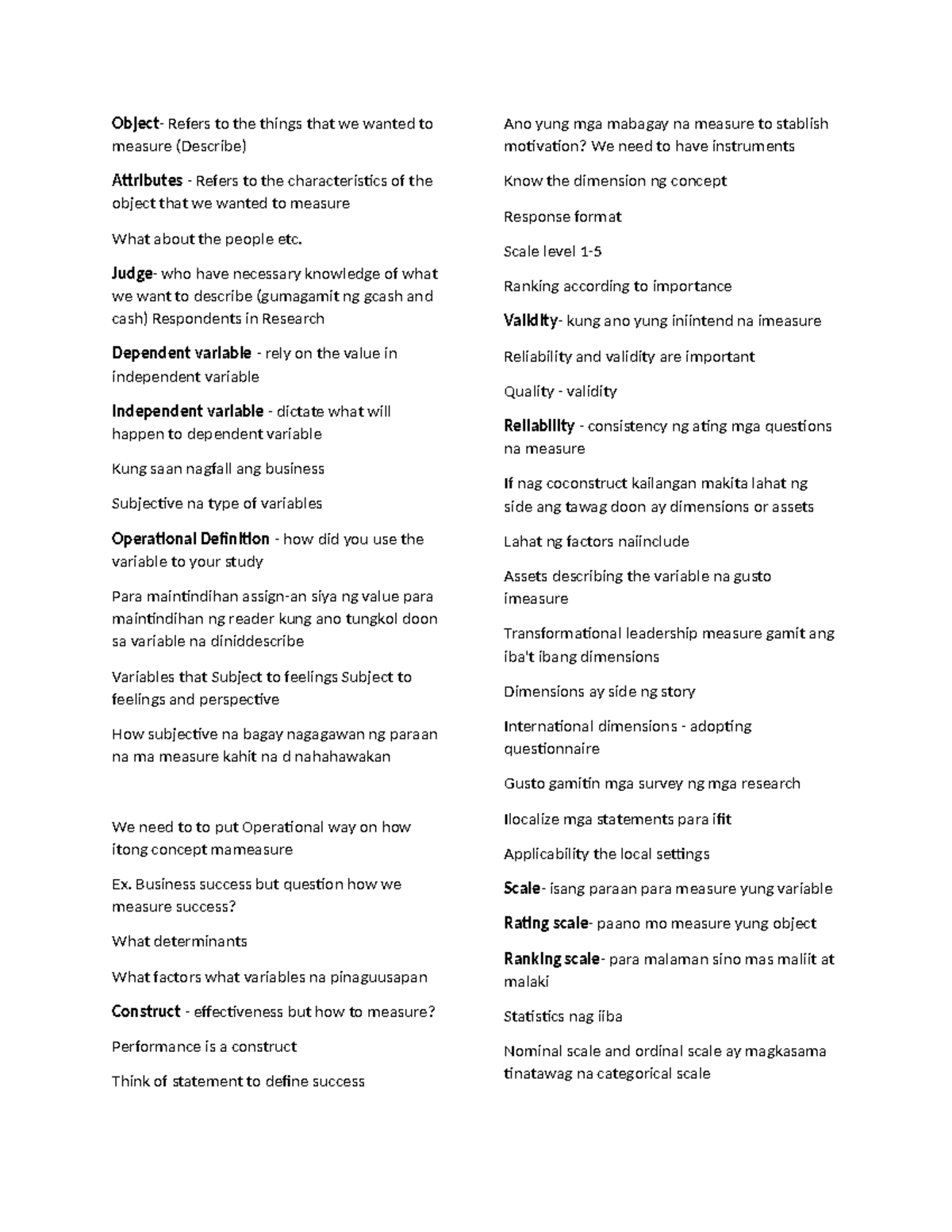 Notes-Variables - variable - Object- Refers to the things that we ...