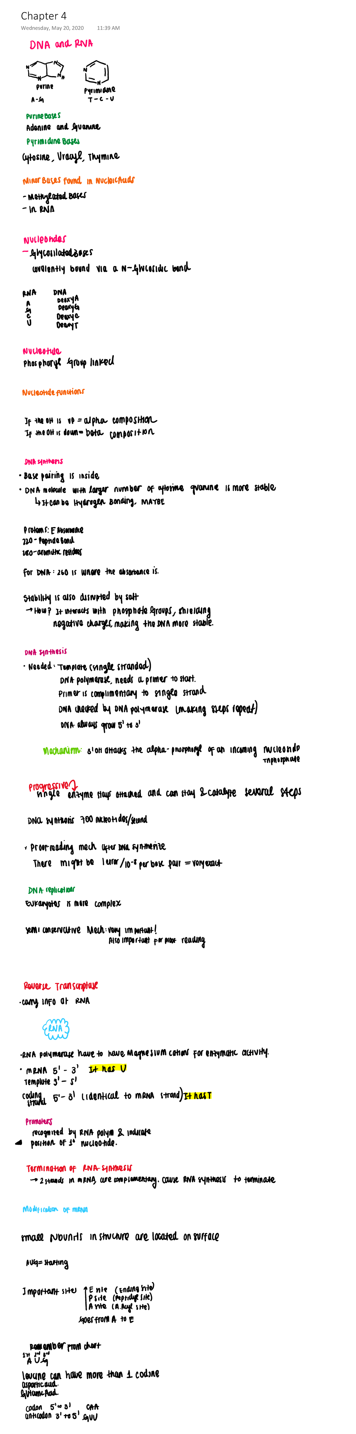 CHAPTER 4 NOTES - CHM 4300 - Chapter Wednesday, May 20, 2020 11:39 AM ...