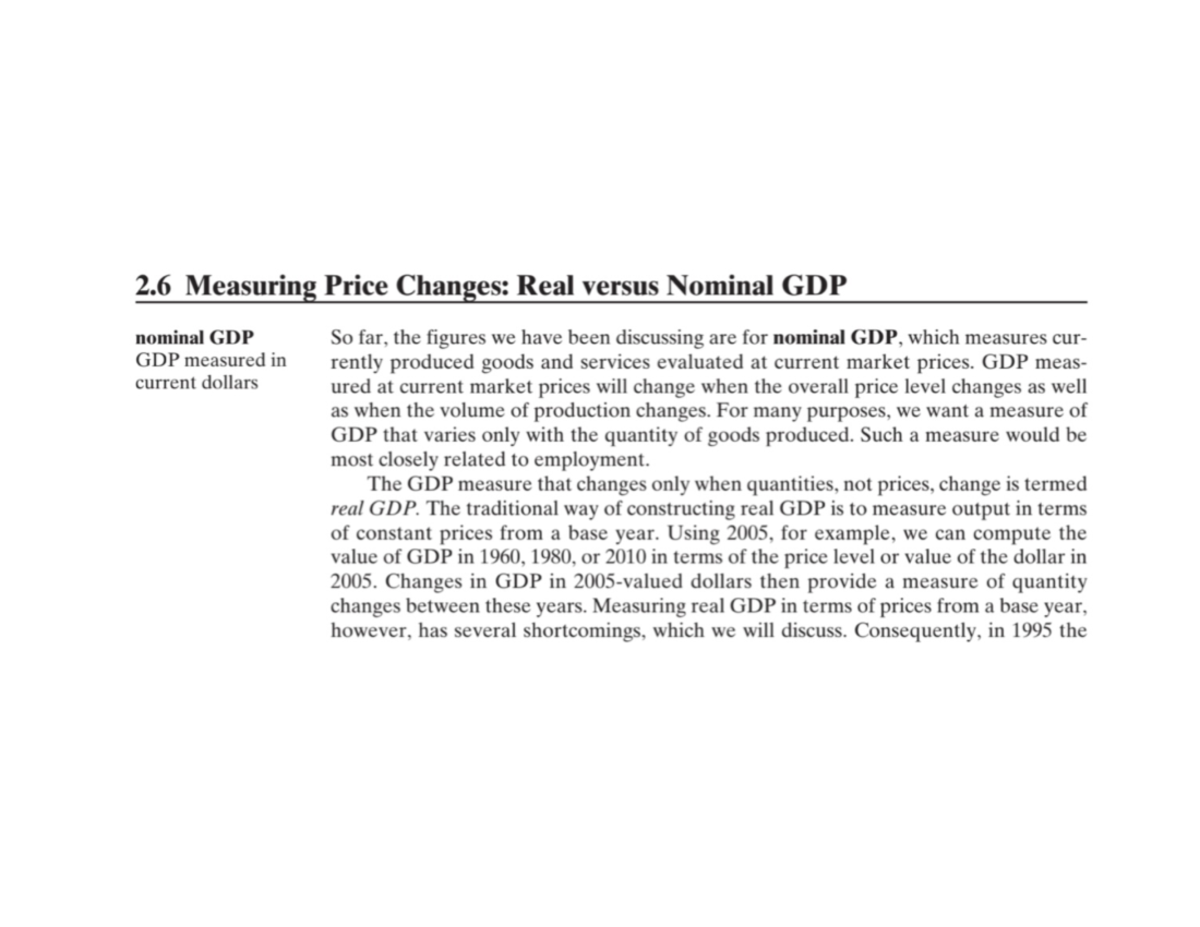 Measuring Price Changes-Real versus Nominal GDP - MACRO ECONOMICS - Studocu