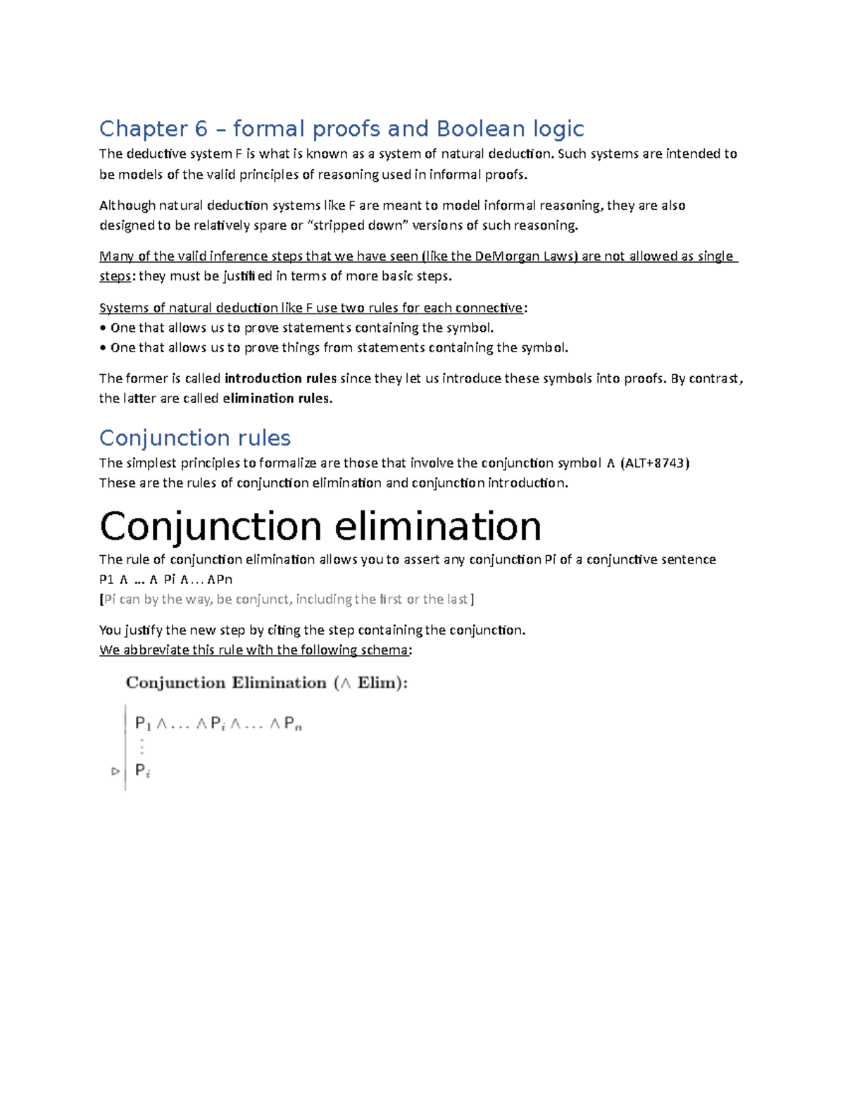 Content - Chapter Summary - Chapter 6 – formal proofs and Boolean logic ...