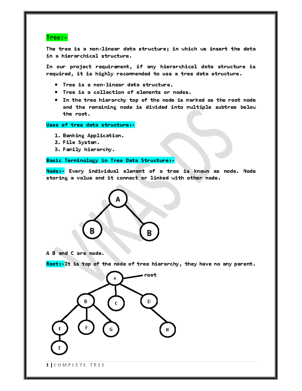 6. DS TREE - JOO - Tree:- The tree is a non-linear data structure; in ...