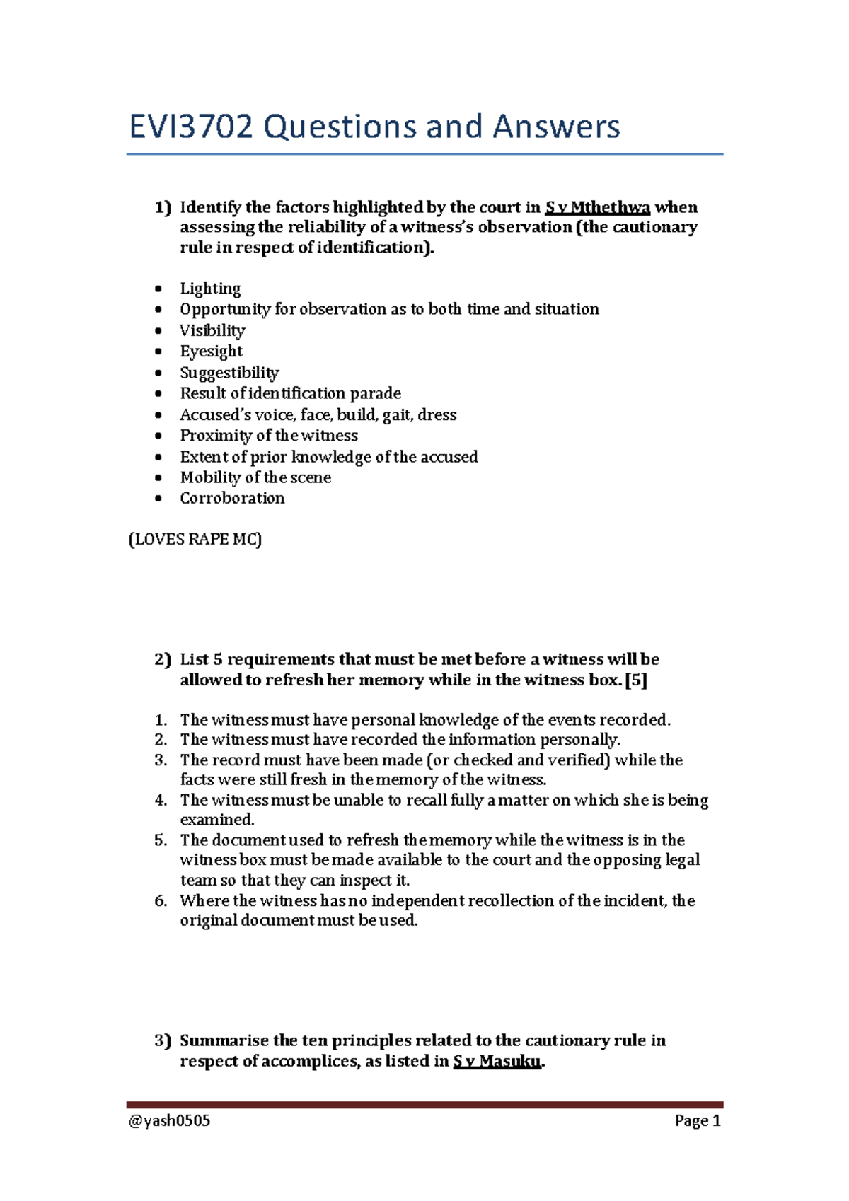 Evi3702 questions and answers-1 - EVI3702 Questions and Answers ...