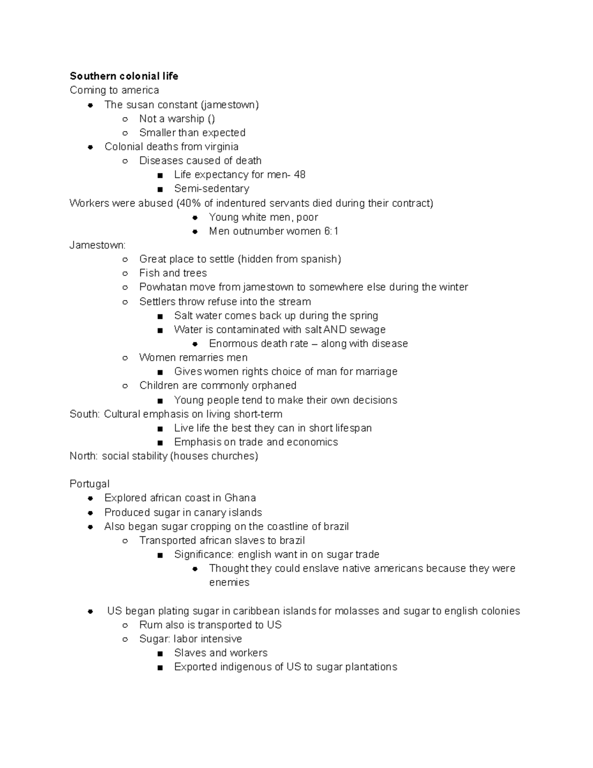 Southern colonial life - Southern colonial life Coming to america The ...