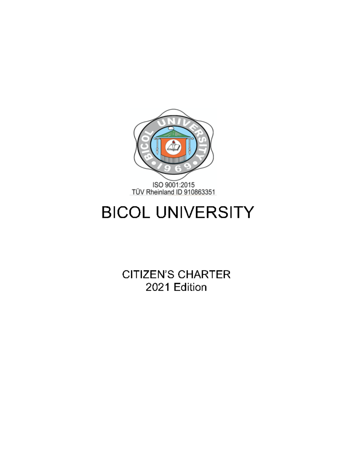BU Citizens Charter 2021 Final - BICOL UNIVERSITY CITIZEN’S CHARTER ...