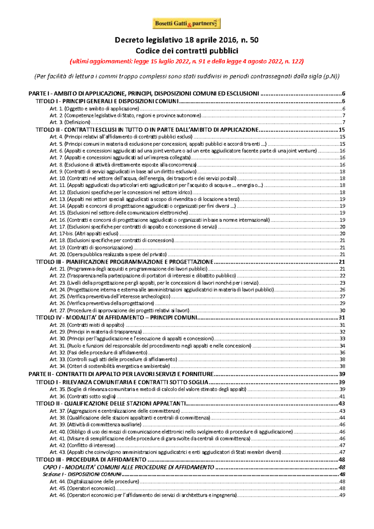 Codice Appalti 2016 0050 codice contratti - Codice dei contratti ...