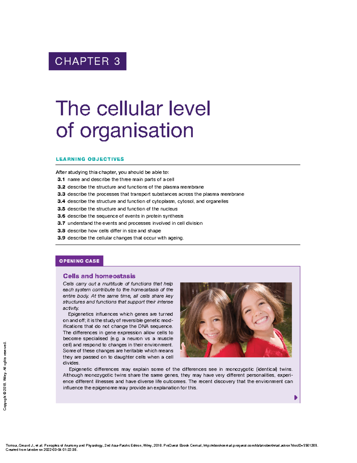 Principles of Anatomy and Physiology 2nd Asia-Paci... - (3 The cellular ...