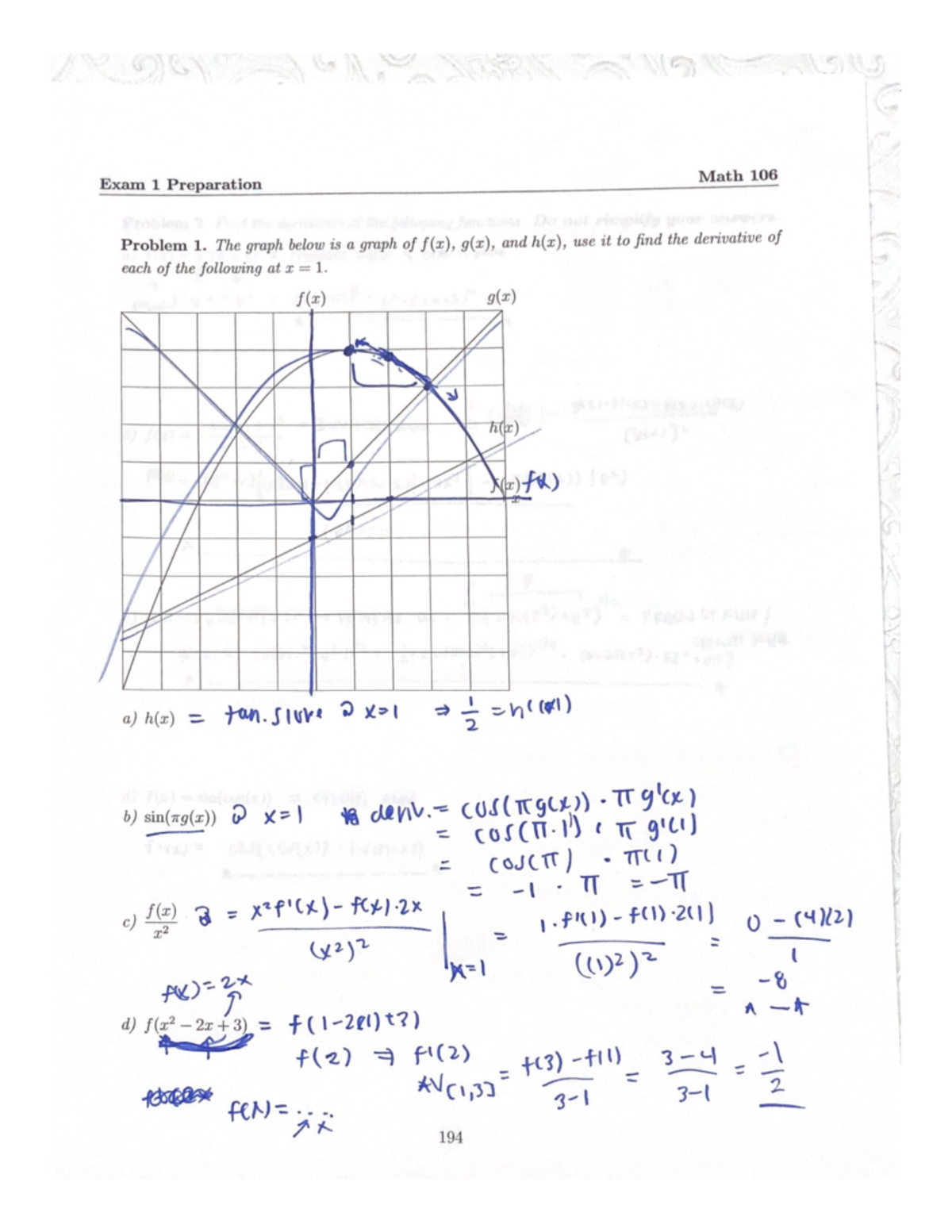 Workbook Exam 1 Key 106-254 - MATH 106 - Nebraska - StuDocu