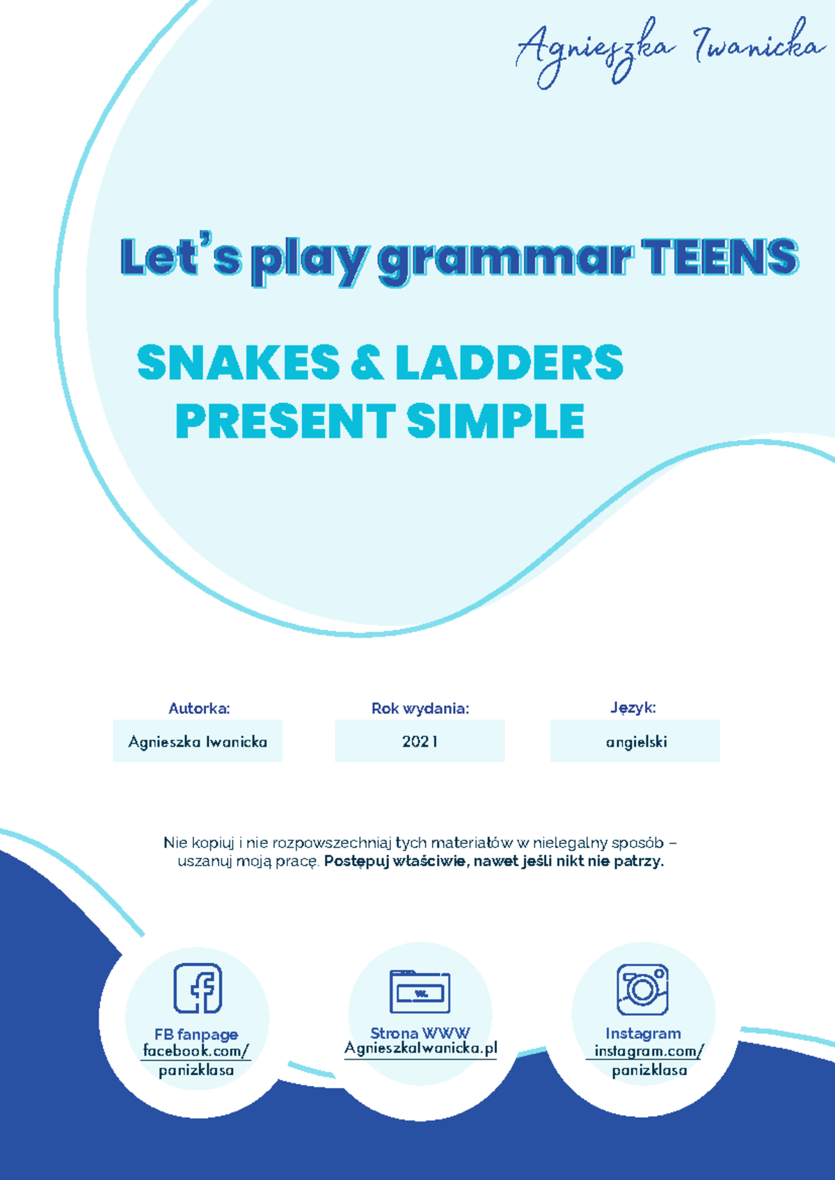 5. Snakes and Ladders - Present Simple - Let’s play grammar TEENS ...