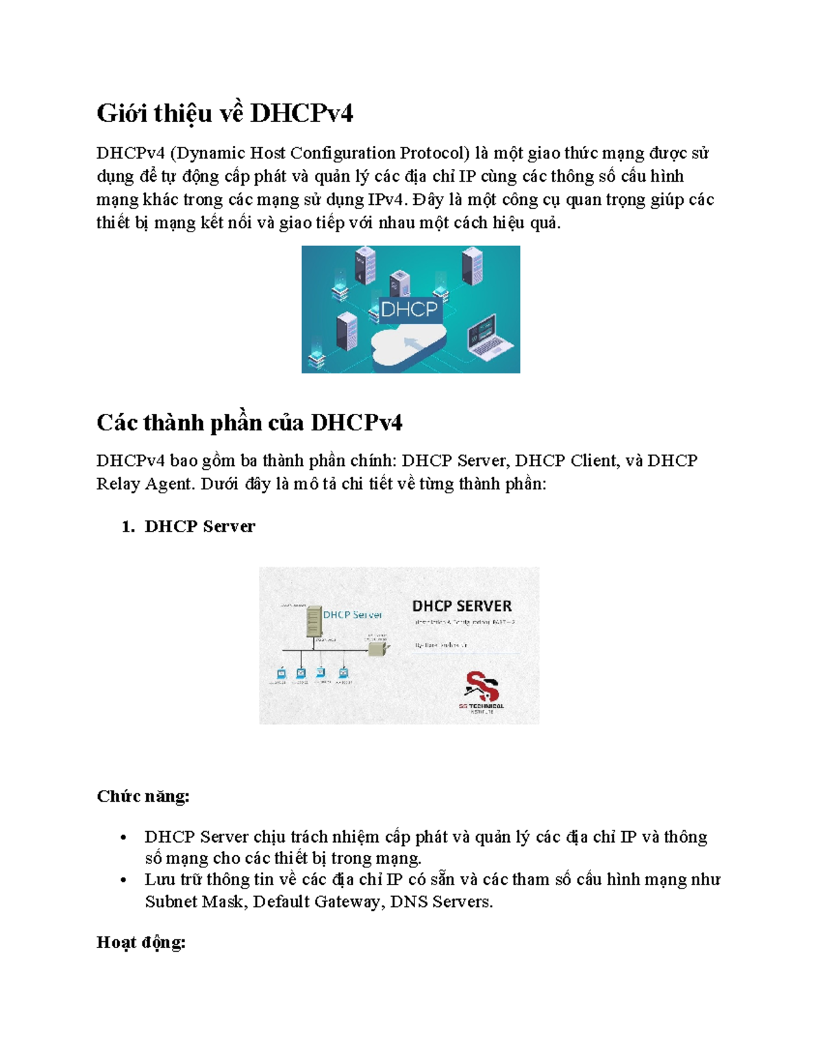 Giới thiệu về DHCPv 4 - xyz - Giới thiệu về DHCPv DHCPv4 (Dynamic Host ...