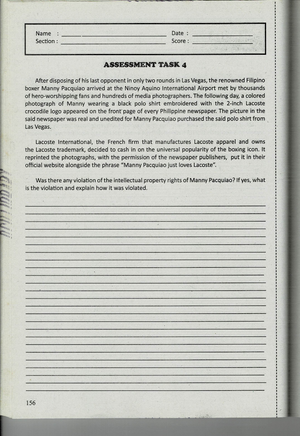 Social and Professional Issues Case Study - Name : Date : Section ...