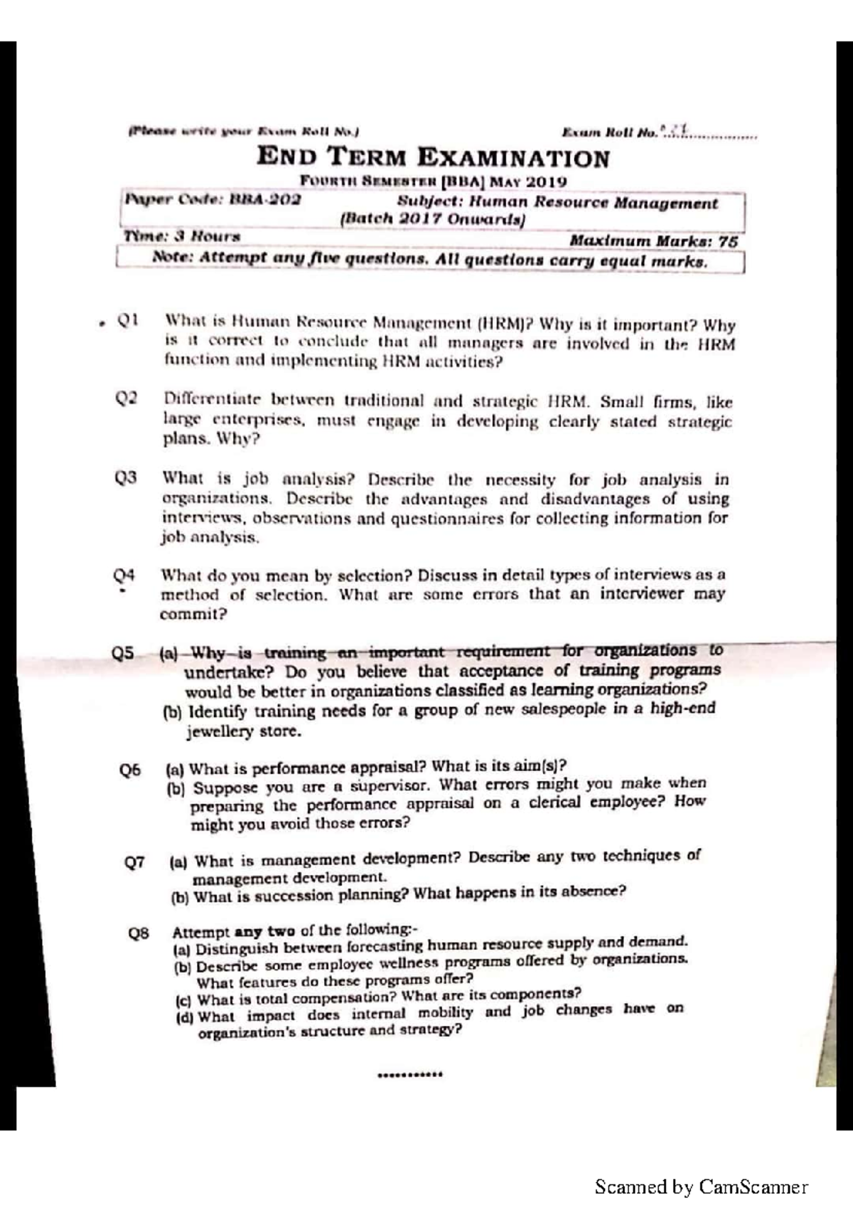 HRM 4 2011-19 - Lecture notes - Bachelors of Business Administration ...