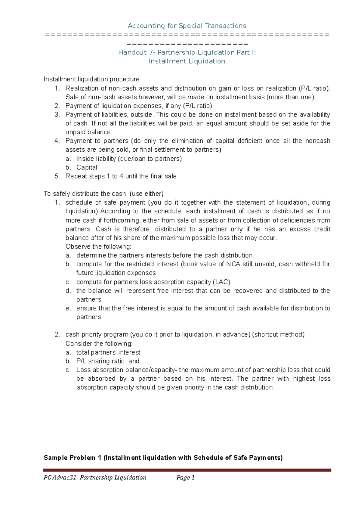 Handout 7 Students Copy - Accounting for Special Transactions ...