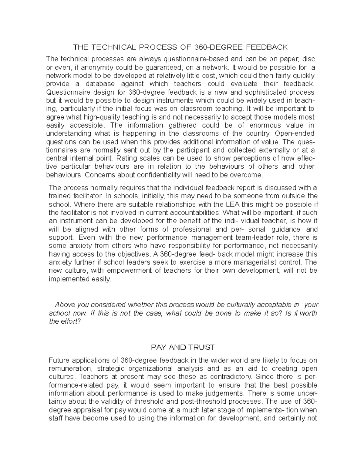 THE Technical Process OF 360 - THE TECHNICAL PROCESS OF 360-DEGREE ...