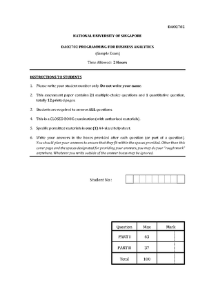 DAO2702 Cheat Sheet - Lecture 2: Intro to Python Programming: Types of ...