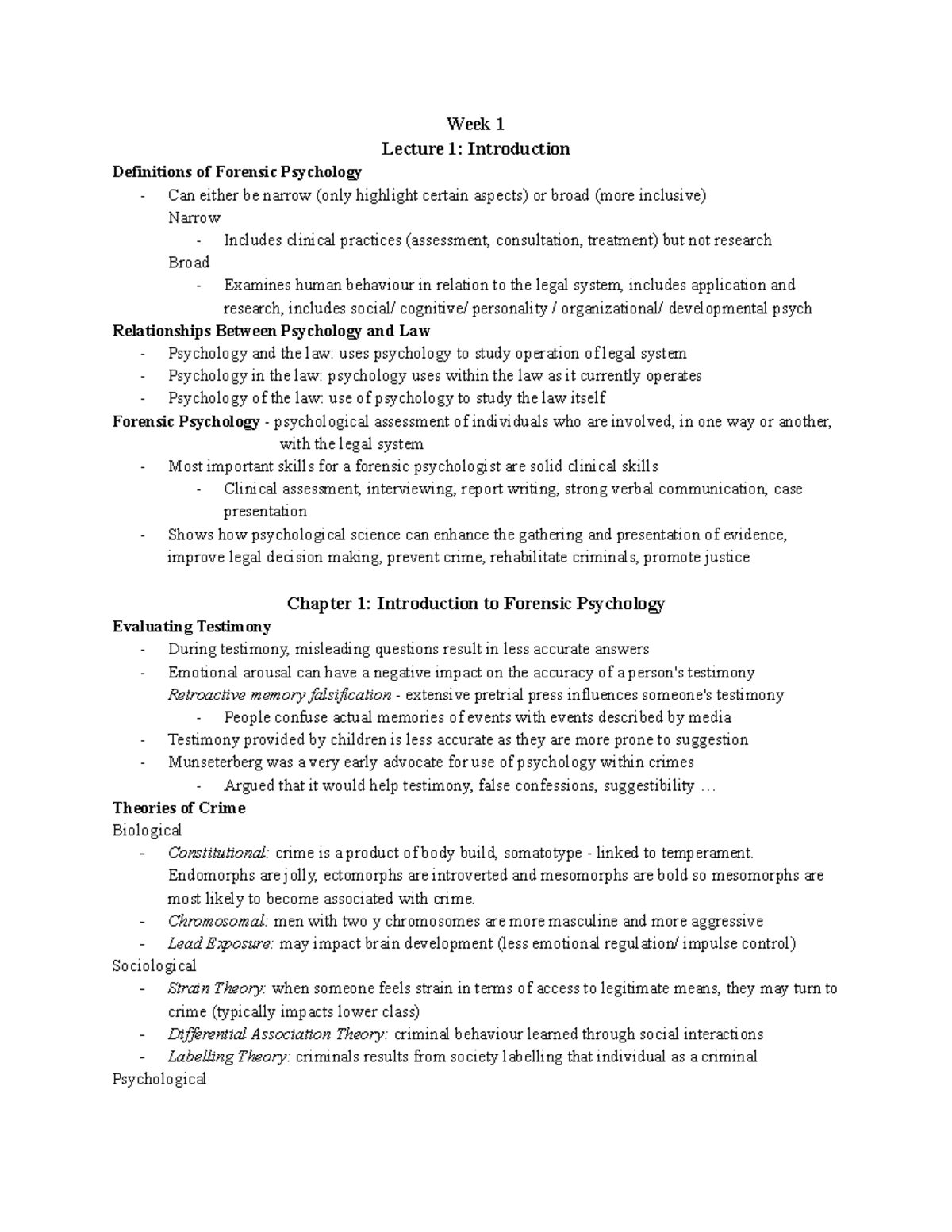 Week 1 - Introduction - notes - Week 1 Lecture 1: Introduction ...