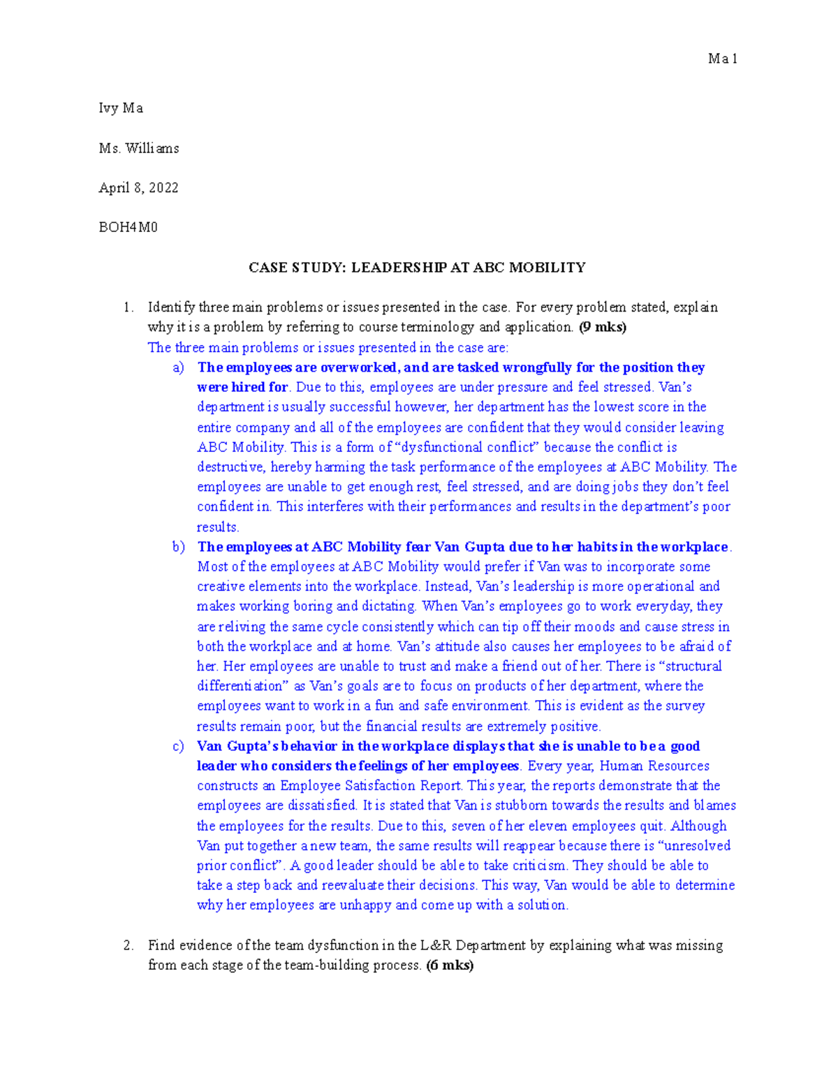 IM - BOH Conflict Case 2022 - Ma 1 Ivy Ma Ms. Williams April 8, 2022 ...