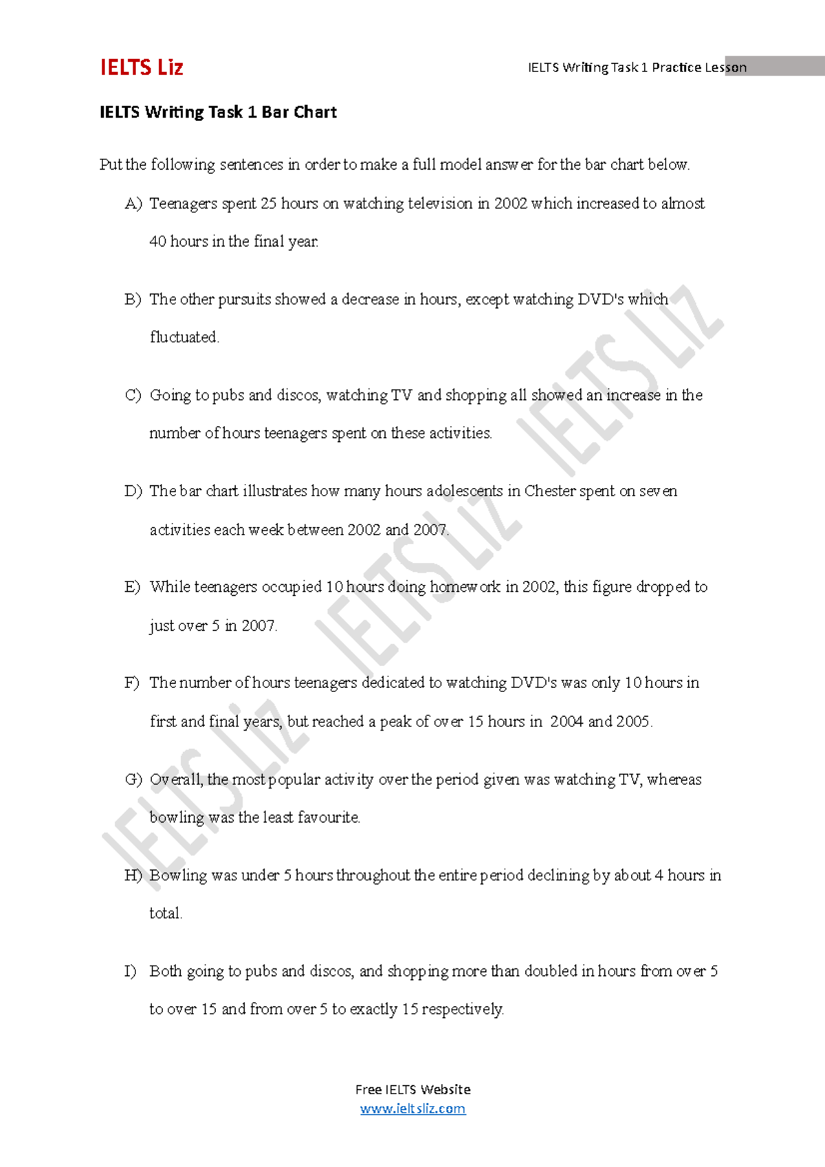 Bar chart model lesson - Leadership and Change Management Internal ...