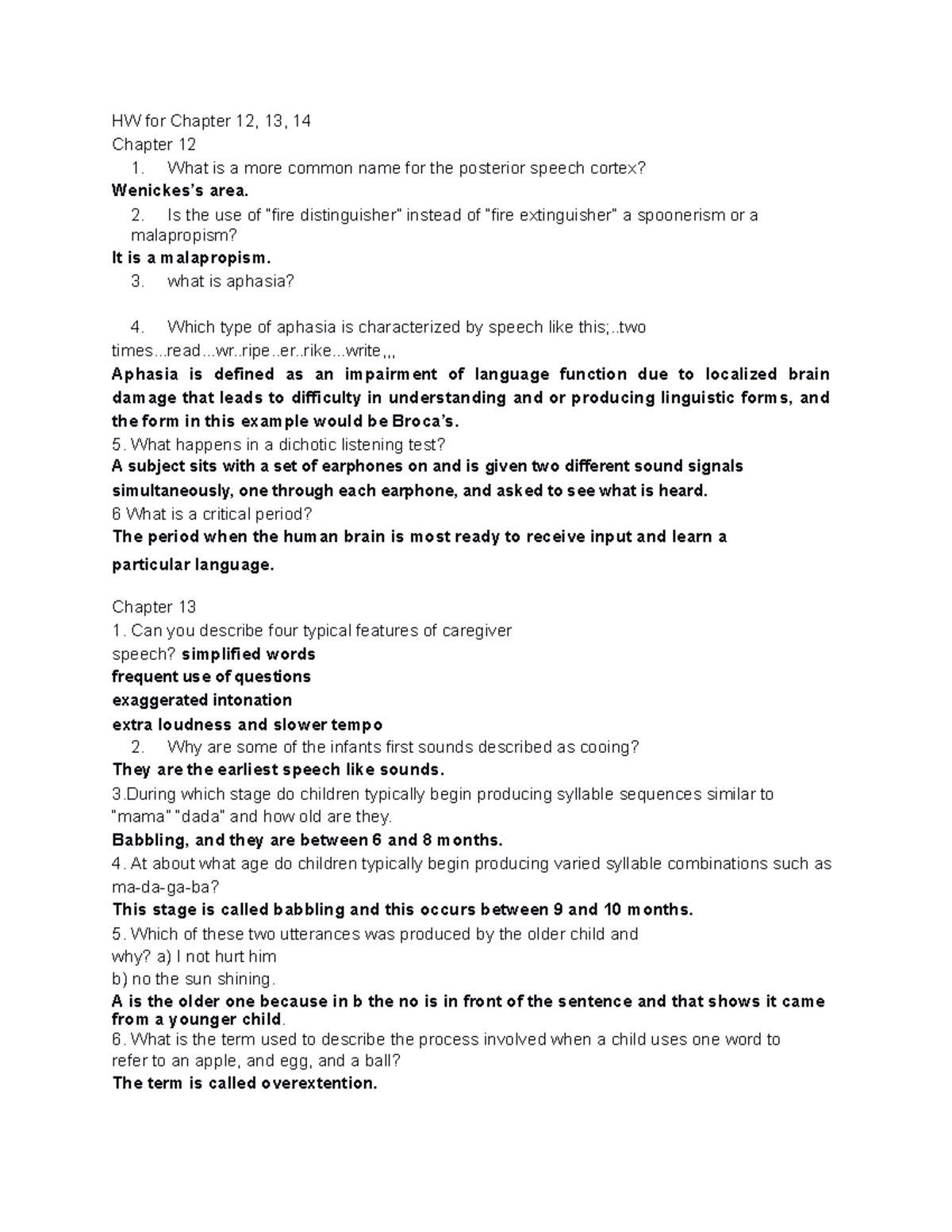 Hw chapter 12 13 14 - HW for Chapter 12, 13, 14 Chapter 12 1. What is a ...