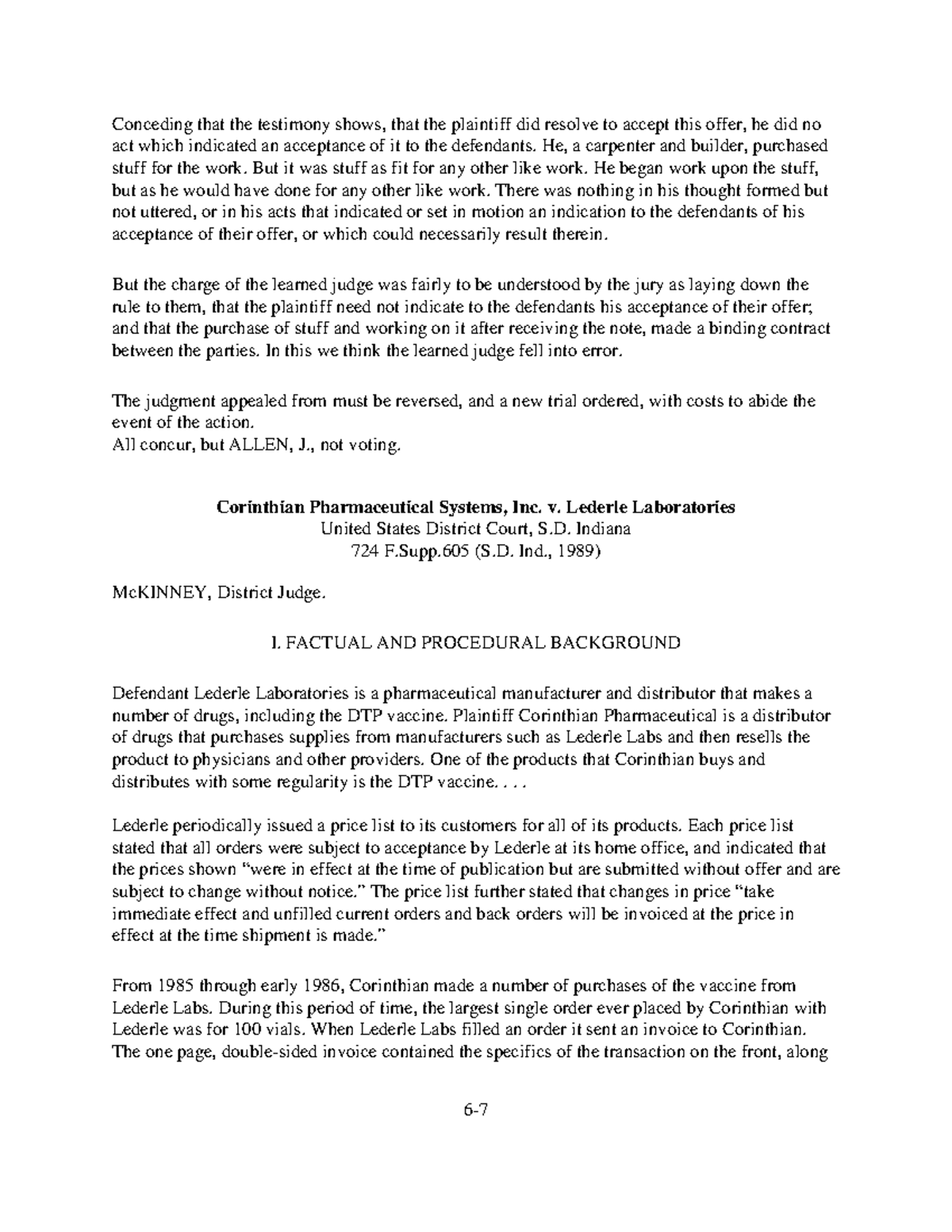 Corinthian Pharmaceutical Systems, Inc. v. Lederle Laboratories ...