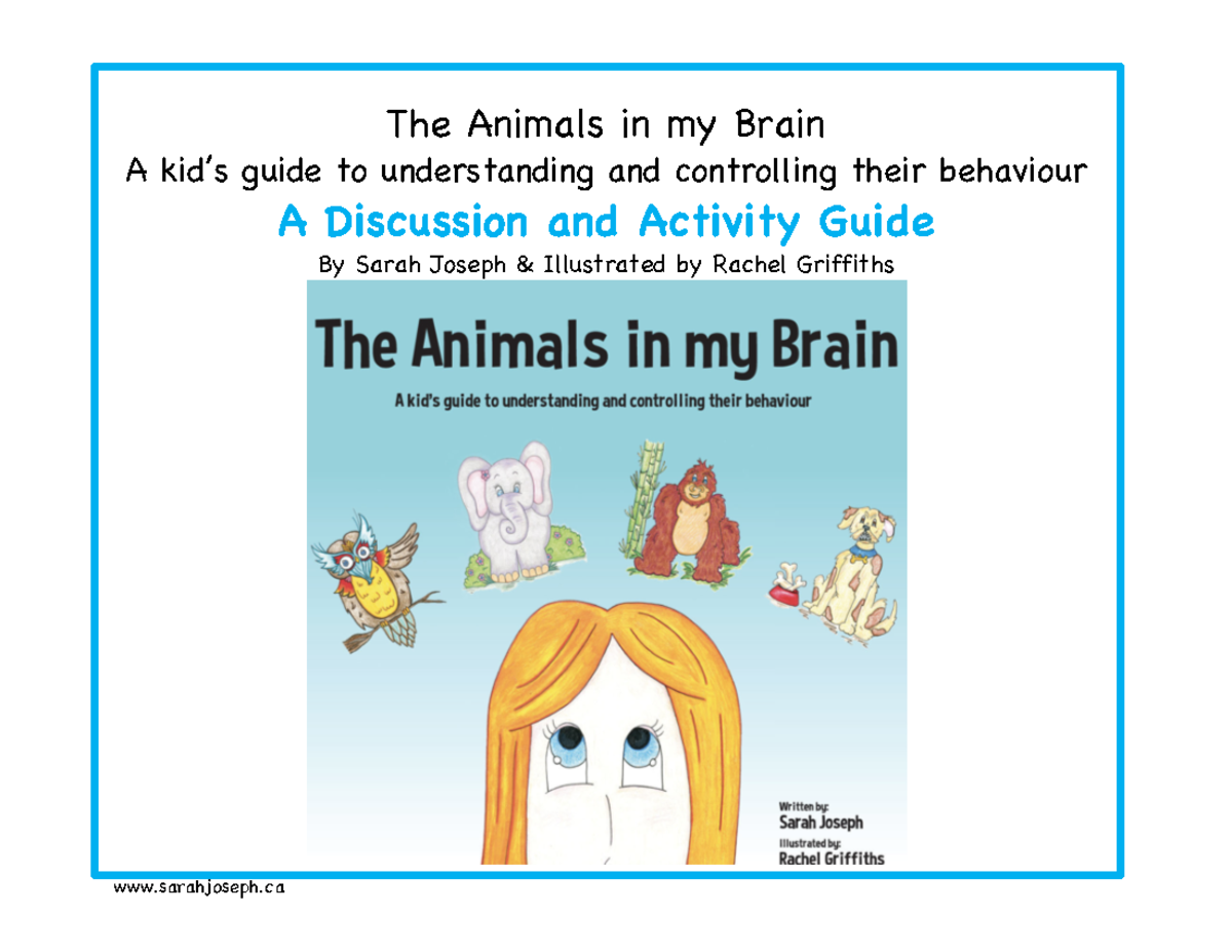 The Animals in my Brain Activity Guide - The Animals in my Brain A kid ...