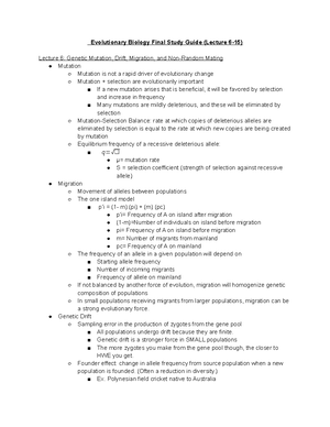 Copy of Evolutionary biology - Essentials of Evolutionary Biology ...
