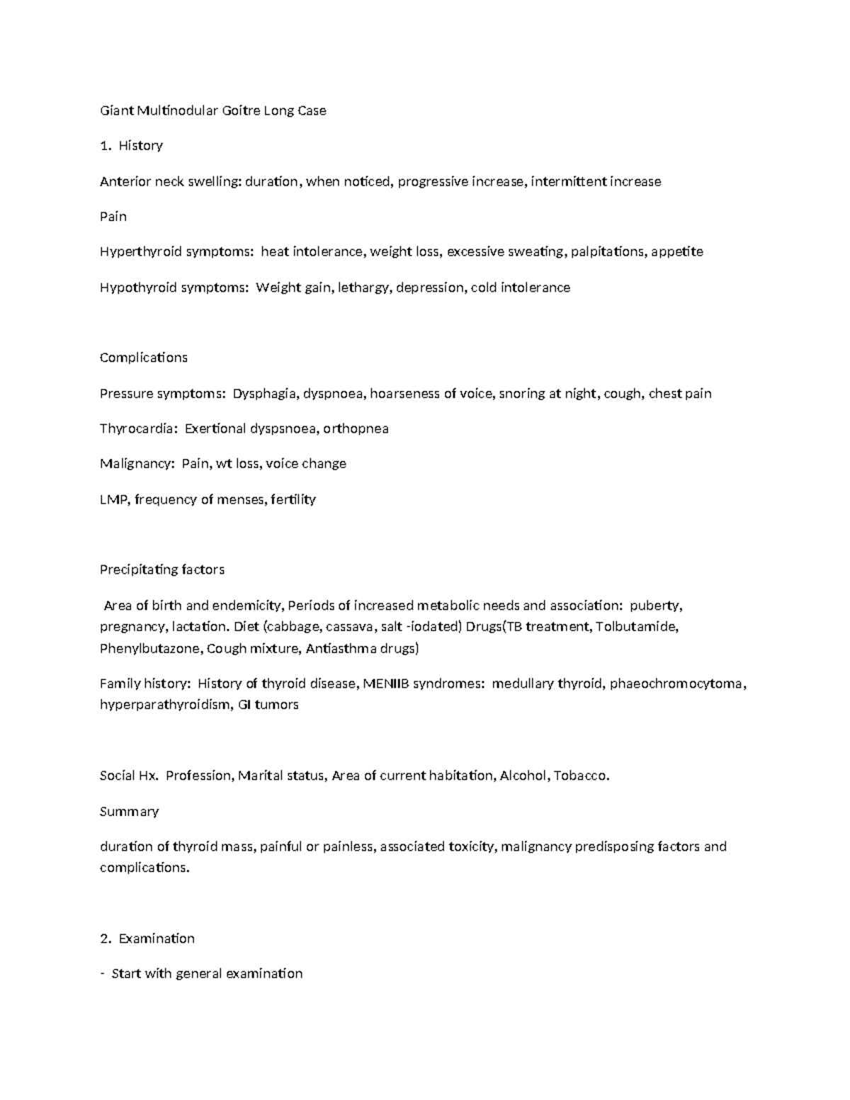 Giant Multinodular Goitre Long Case - Giant Multinodular Goitre Long ...