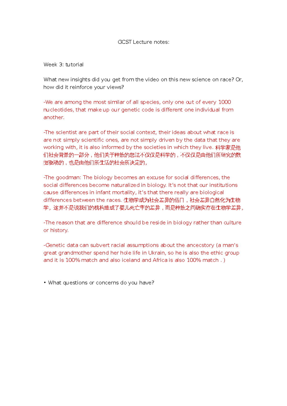 GCST Lecture notes - GCST1602 - USyd - Studocu