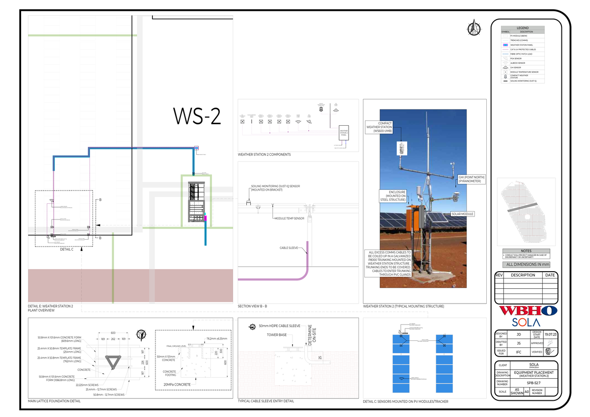 SPB-52.7 - Equipment layout (WS-2) - WS-2WS- WS- DATA NCU (MOUNTED ON BRACKET) POA SENSOR MODULE ...