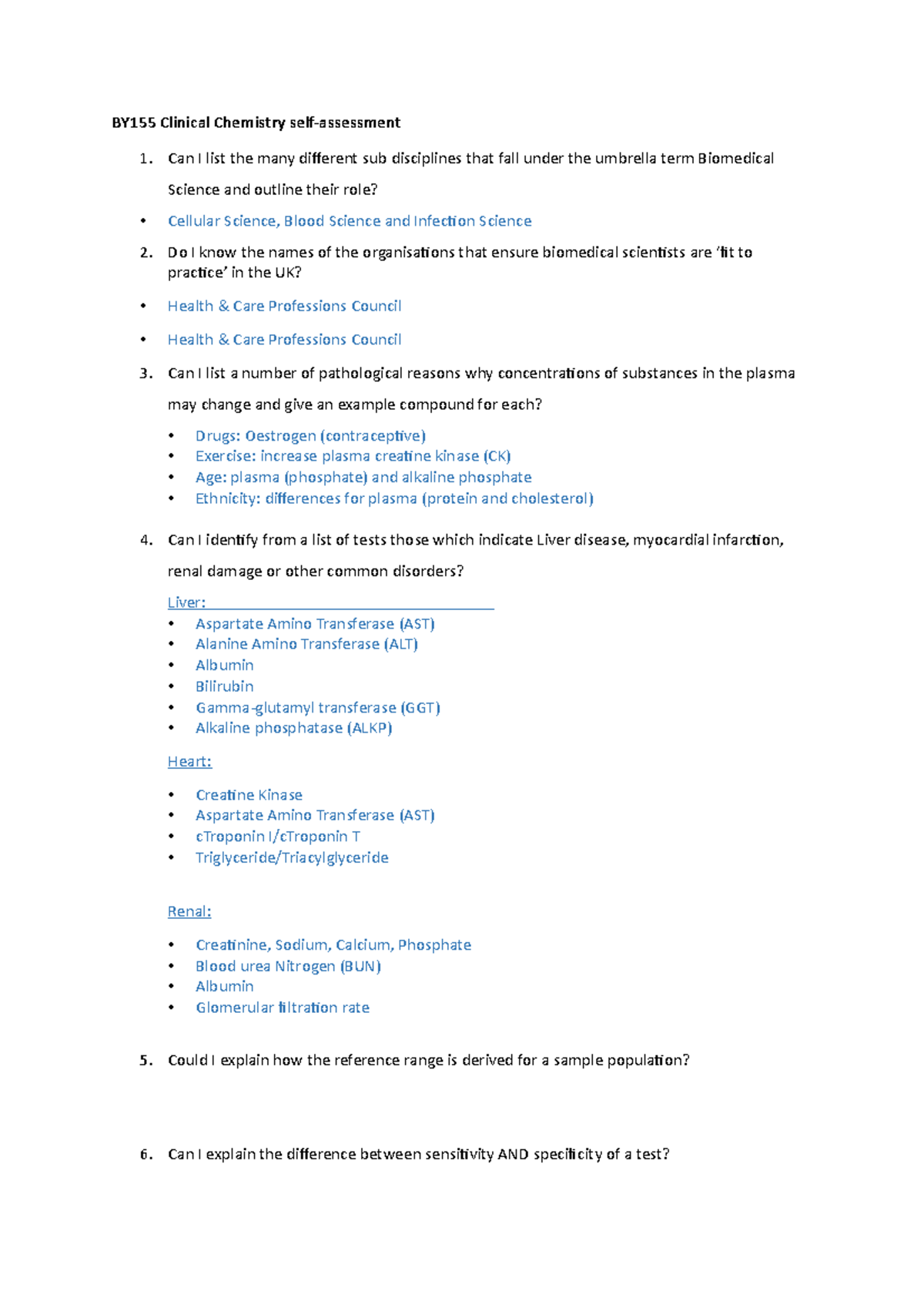 BY155 Clinical Chemistry self - BY155 Clinical Chemistry self ...