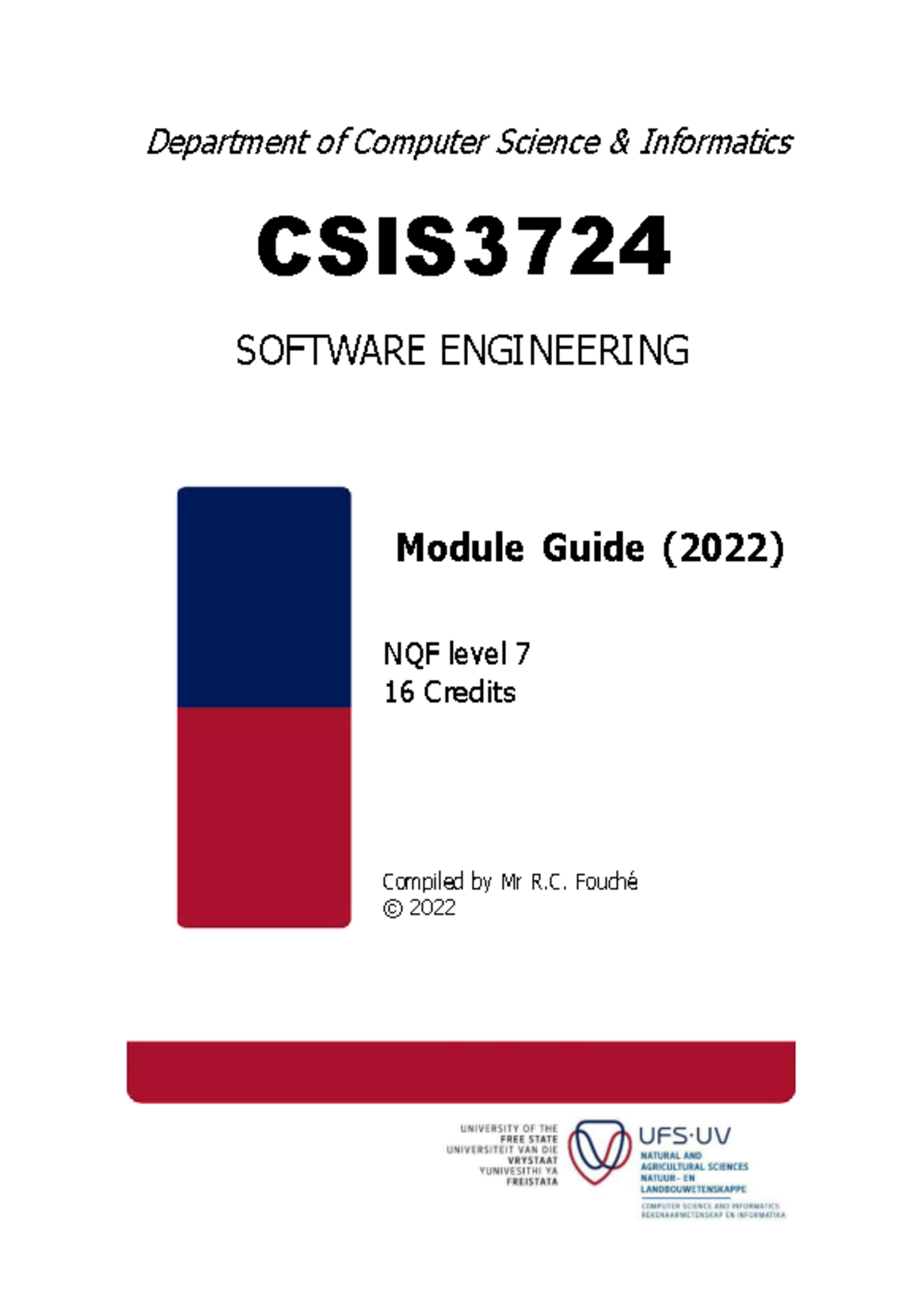 CSIS3724 Module Guide 2022 - Department of Computer Science ...