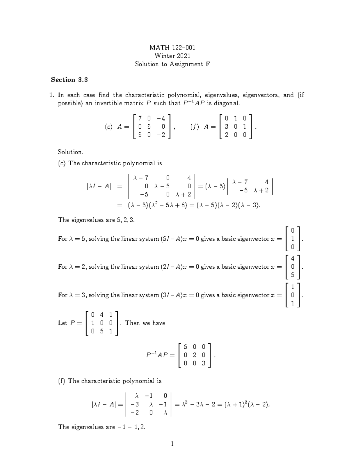 Math 122 Practice assignment 6 solutions - MATH 122– Winter 2021 ...