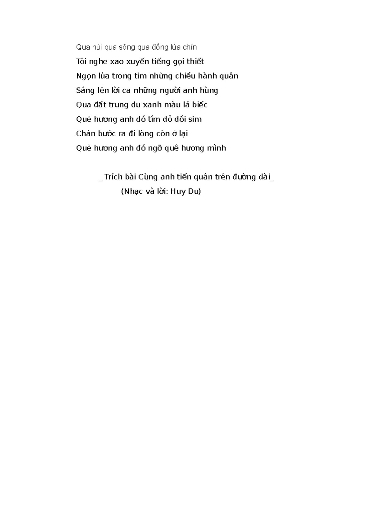 Bai1XDT - jjjgh - Qua núi qua sông qua đồng lúa chín Tôi nghe xao xuyến ...