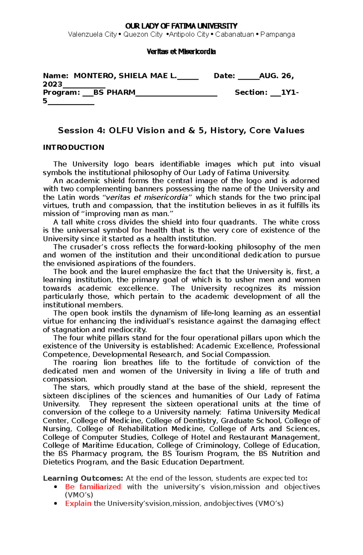 Session 4 & 5- Vision,Mission, Objective, History and Core Values final ...