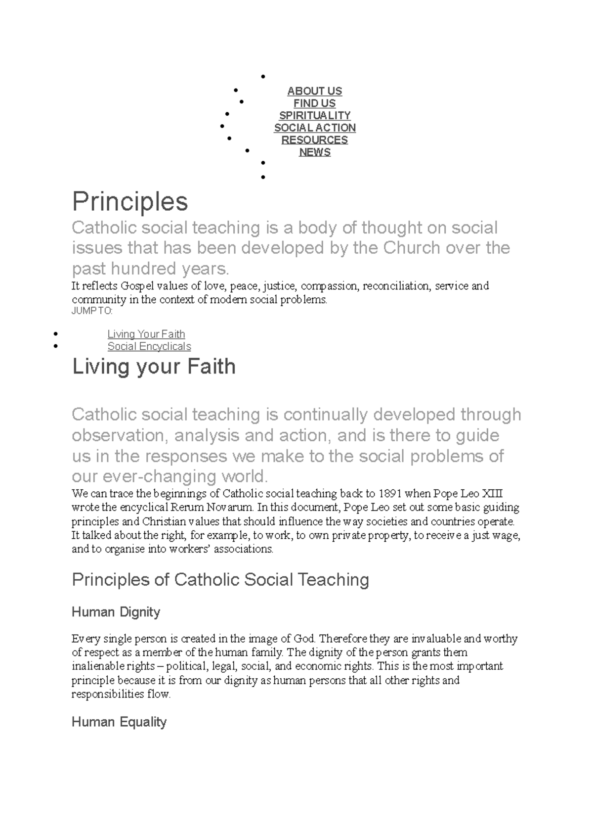 CST - CST - ABOUT US FIND US SPIRITUALITY SOCIAL ACTION RESOURCES NEWS ...