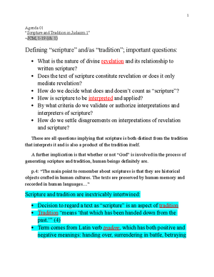 Lecture Notes - Ancient Religions - 8/25/ Chapter 2 Pages 24- What ...