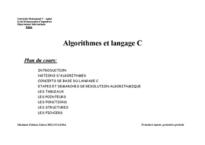 Chap0 Introduction - 17/09/2013 B. CHERGOU 1 COURS D COURS D ...