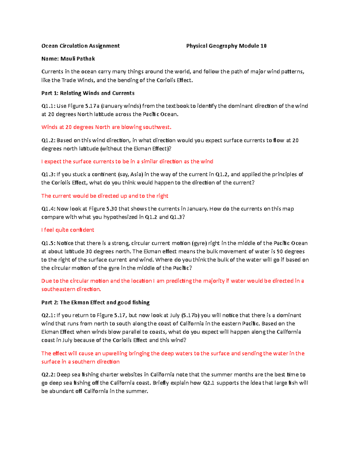 Ocean Circulation Assign Mod 10 - Ocean Circulation Assignment Physical ...