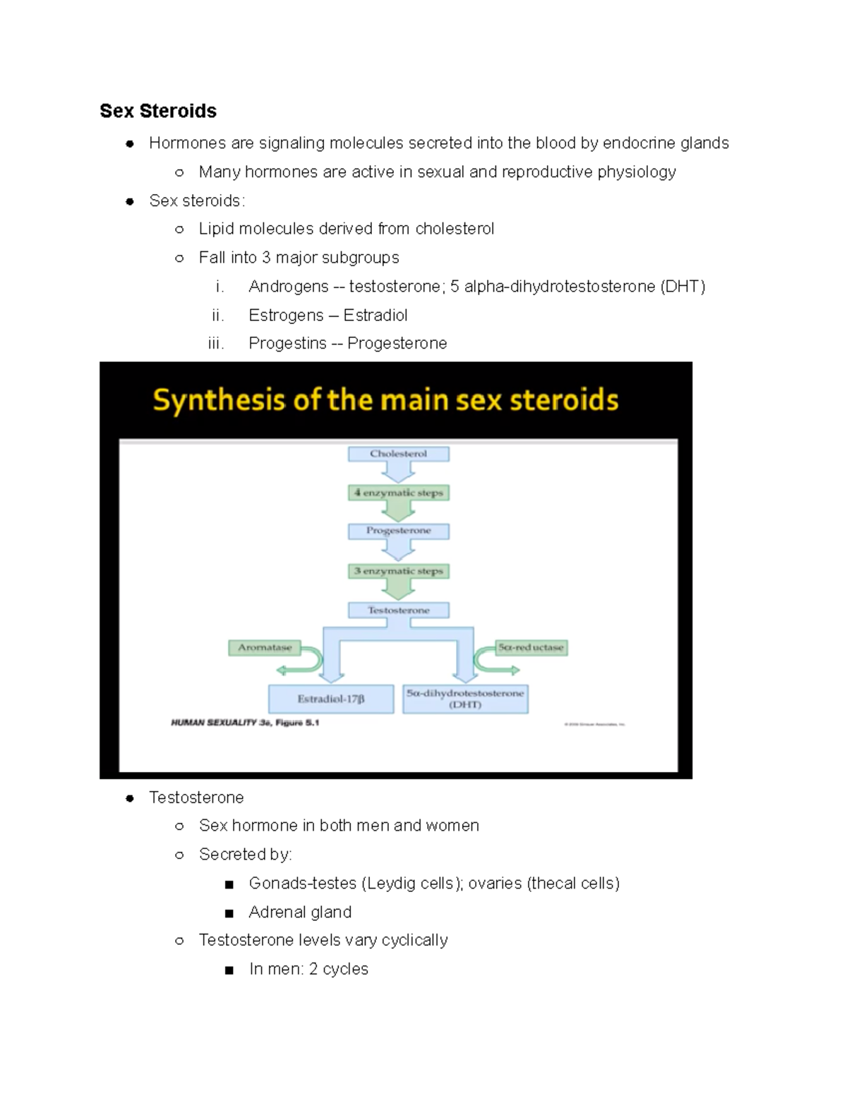 Psych 422 Lesson 2 2 Sex Steroids Hormones Are Signaling Molecules