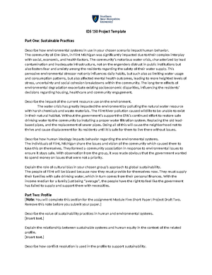 IDS 150 Project Template - IDS 150 Project Template Part One ...