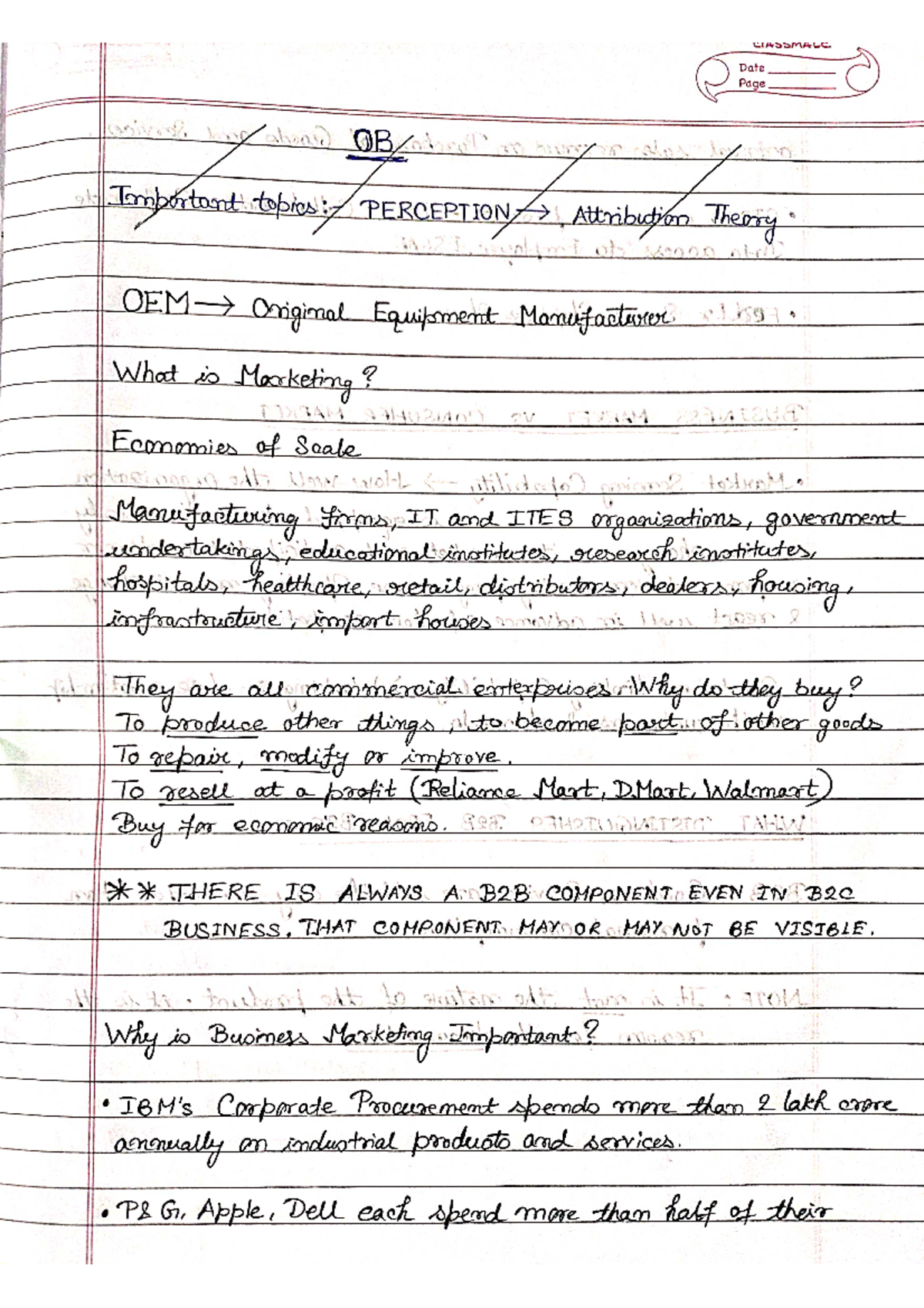 Class Notes - MBA - Studocu