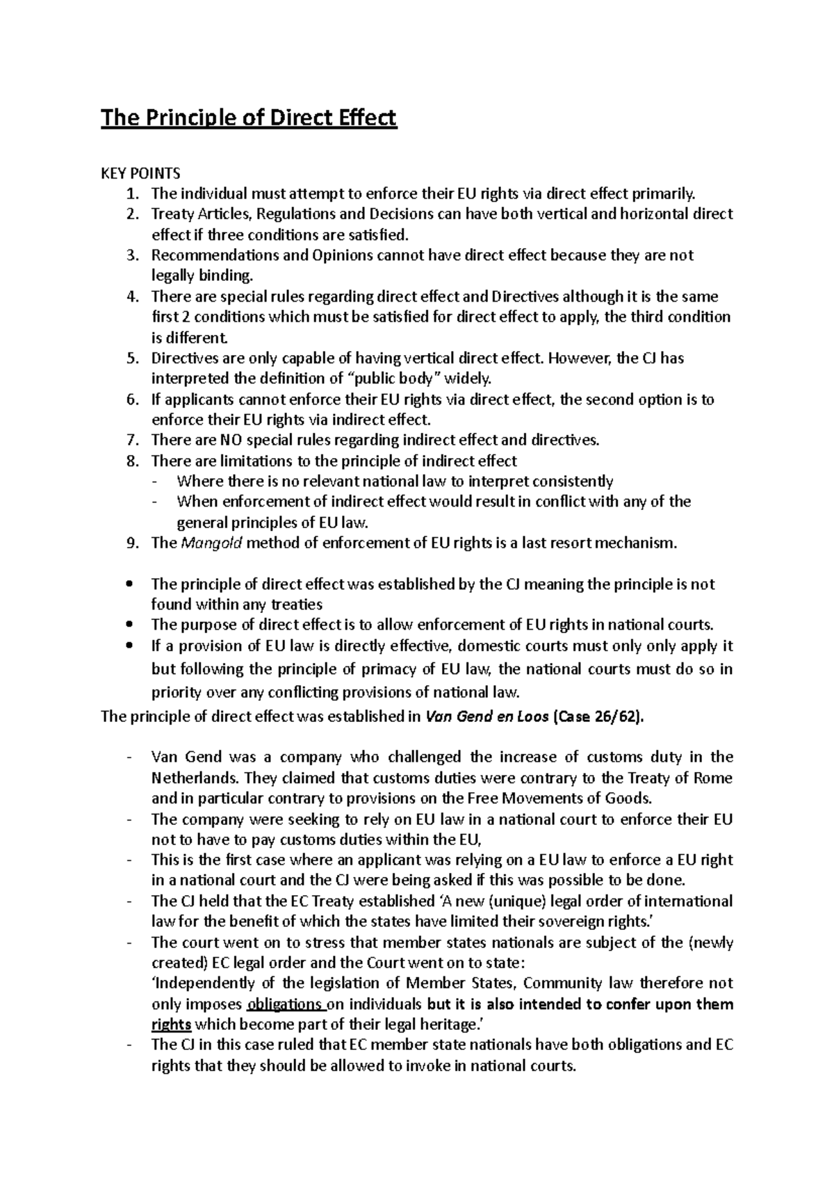 The Principle of Direct & Indirect Effect - The Principle of Direct ...