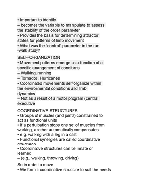 Exsc 304 19 - Practice materials with notes - GENERALIZED MOTOR PROGRAM ...