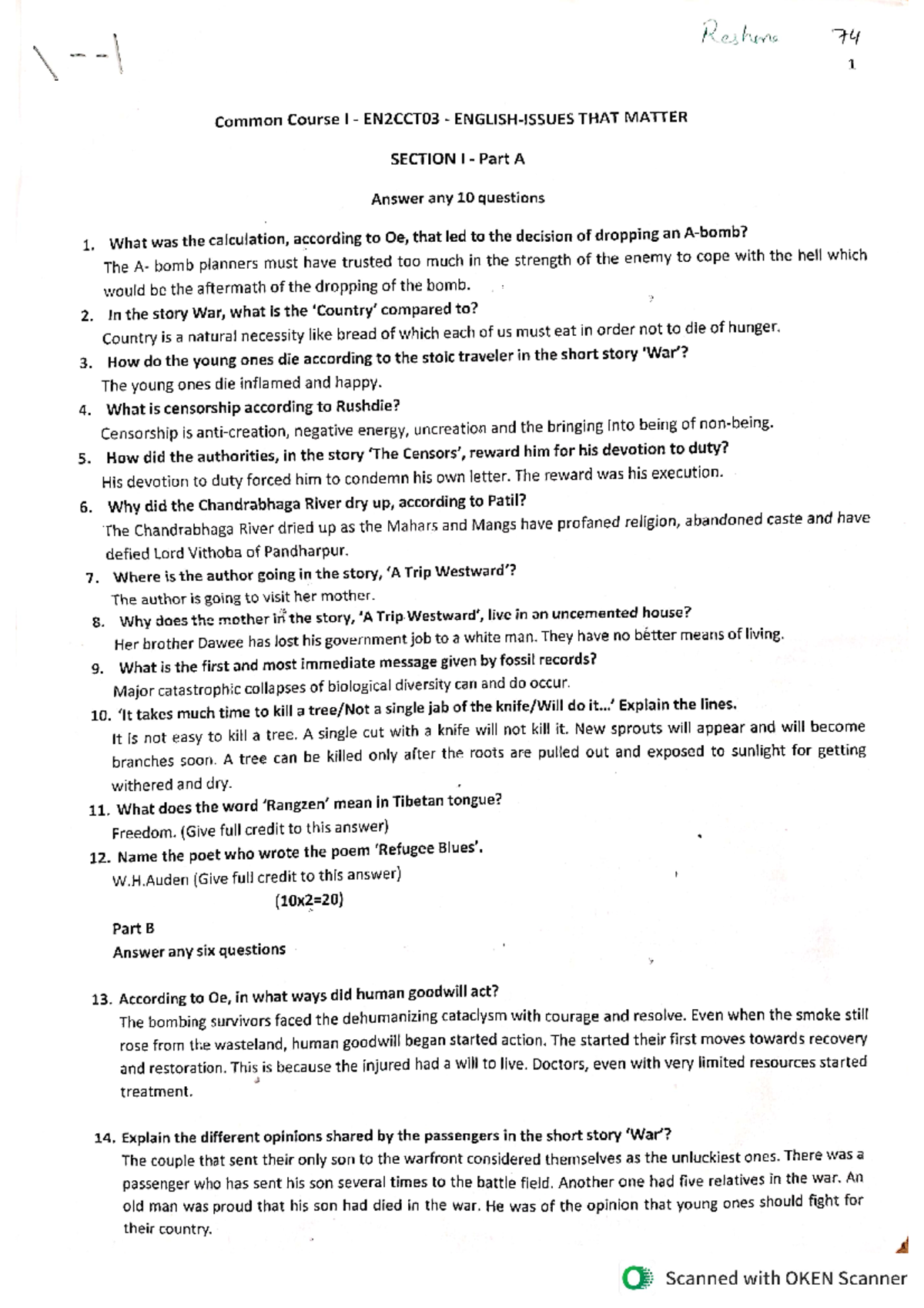 Issues that matter - Issues That Matter - Studocu