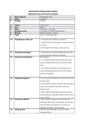 2 Contoh Pengajaran dan Pembelajaran Pendekatan Bertema - CONTOH ...