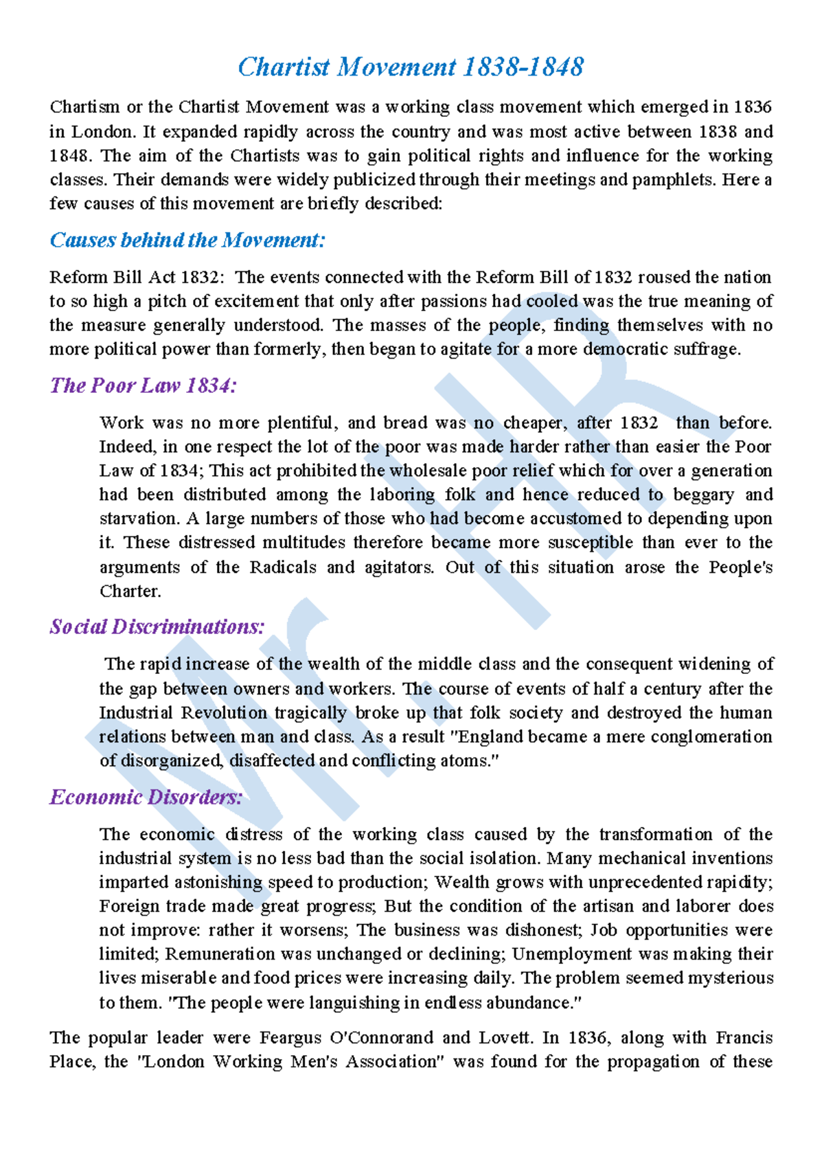 Chartist Movement: Causes & Reasons Behind the Failure. - Chartist ...